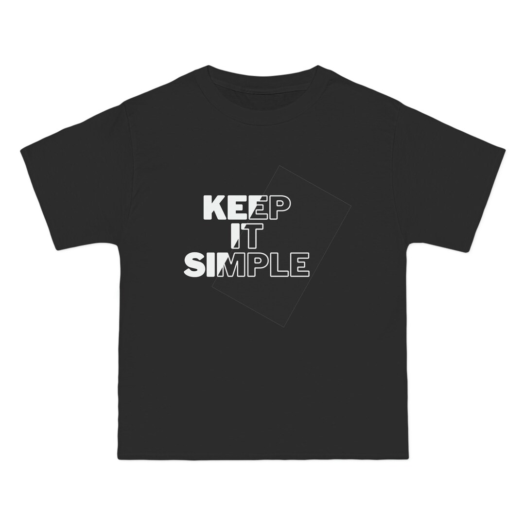 Keep It Simple T-shirt White and Black Mix With a Background - Etsy