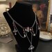 Goth Red & Pearl Cross Layered Necklace - Etsy