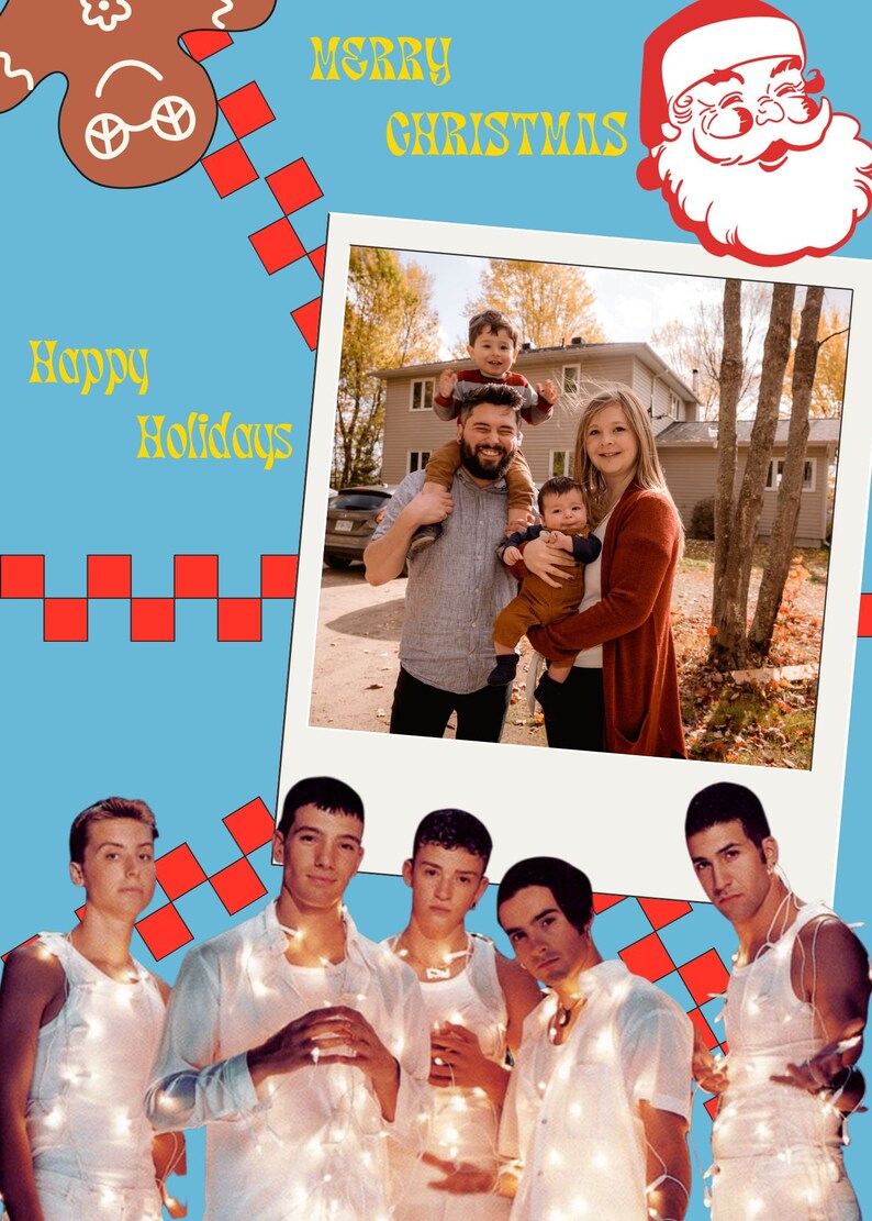 NSYNC Christmas Card, Fun Family Photo - Etsy