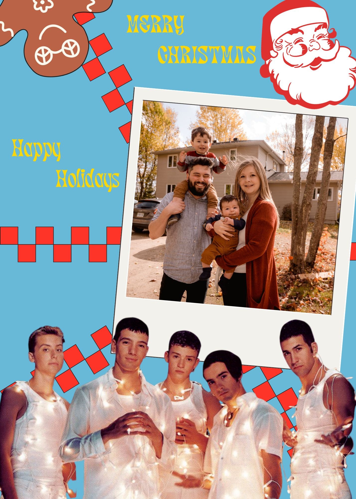 NSYNC Christmas Card, Fun Family Photo - Etsy