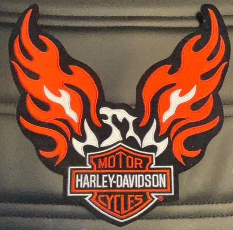 HARLEY DAVIDSON Phoenix Eagle Large Biker Back Patch Sew on 11X10 Inch ...