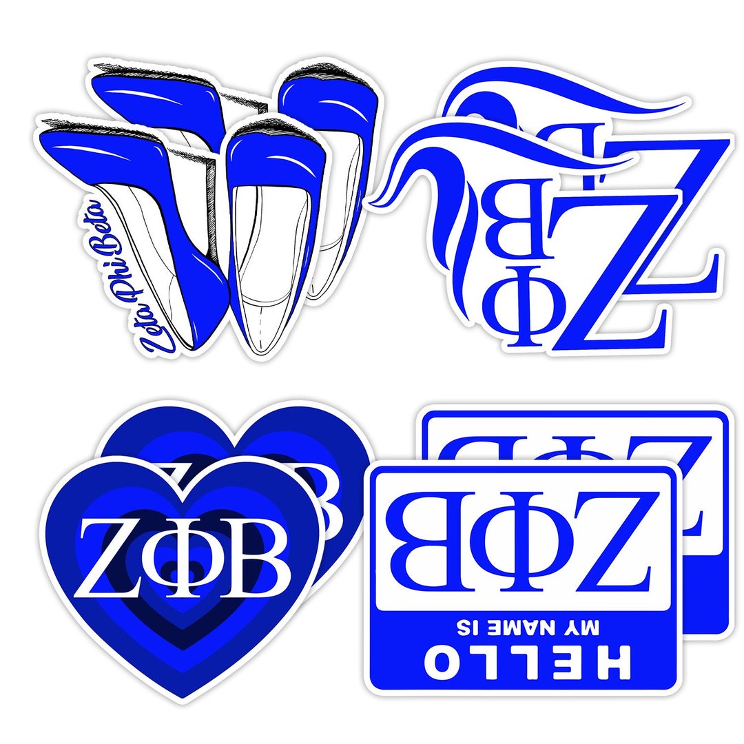 4 Pcs Car Stickers Decals Zeta Phi Beta Design Vinyl Stickers Fun Gift ...