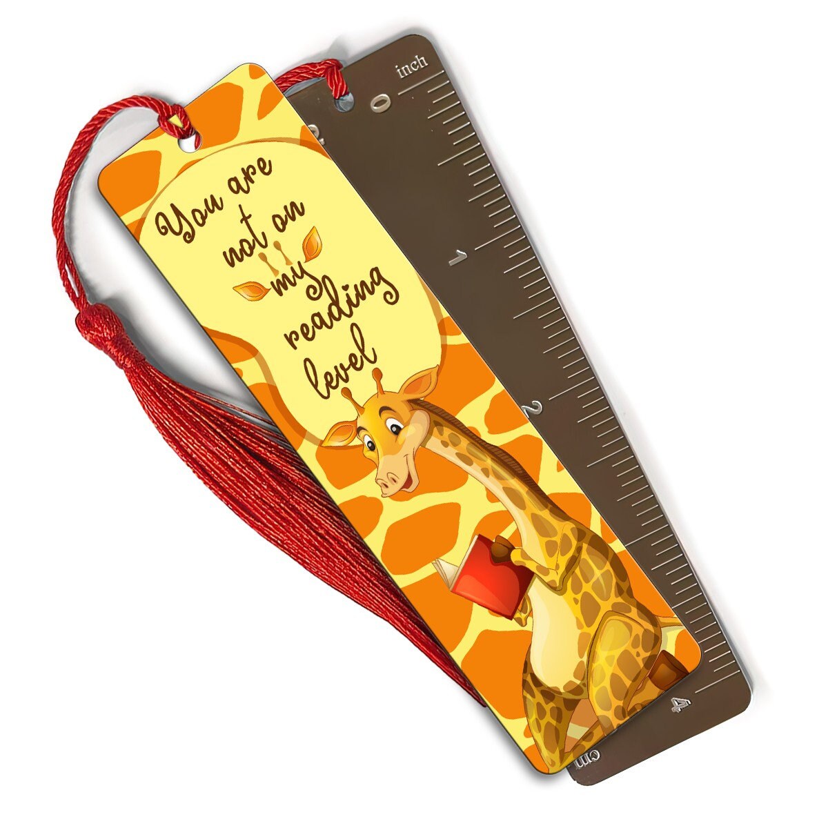 Bookmarks Ruler Metal You Are Not on My Reading Level Giraffe Measure ...