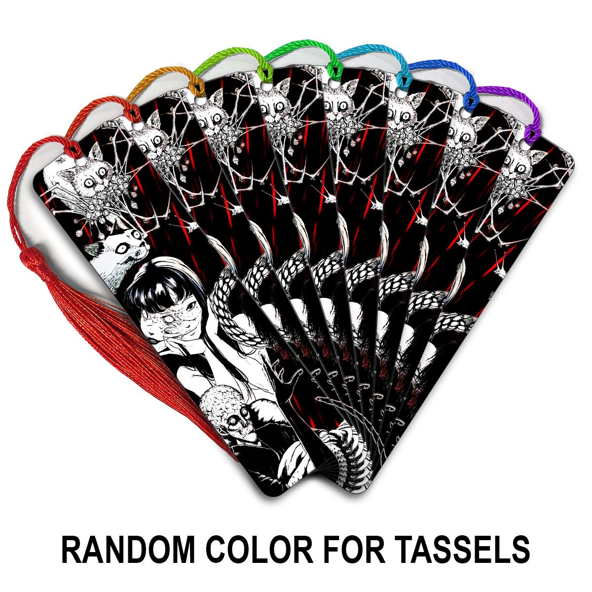 Bookmarks Metal Ruler Jun Ito Horror Manga Tassels Reading Measure ...