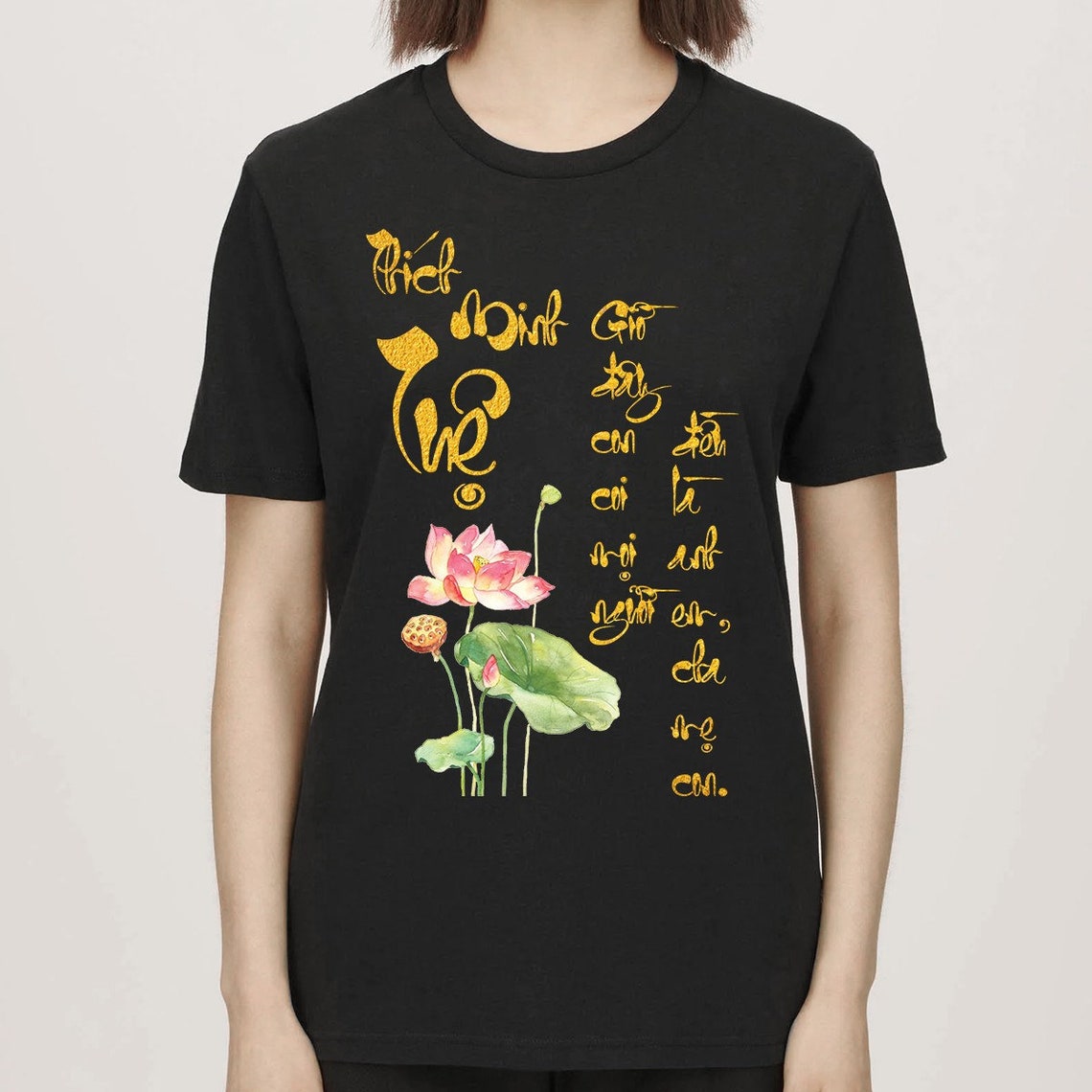 2D Printed Shirt Thich Minh Tue Buddha Monk Moi Nguoi Deu La Anh Em Cha ...