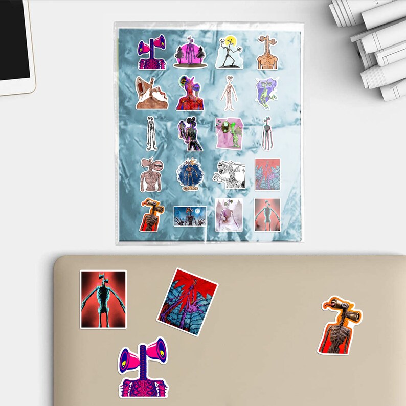 20PCS Decals Siren Head Stickers Waterproof Vinyl Decals for Water ...