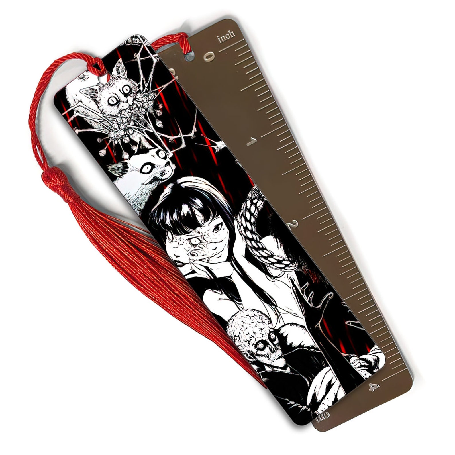 Bookmarks Metal Ruler Jun Ito Horror Manga Tassels Reading Measure ...