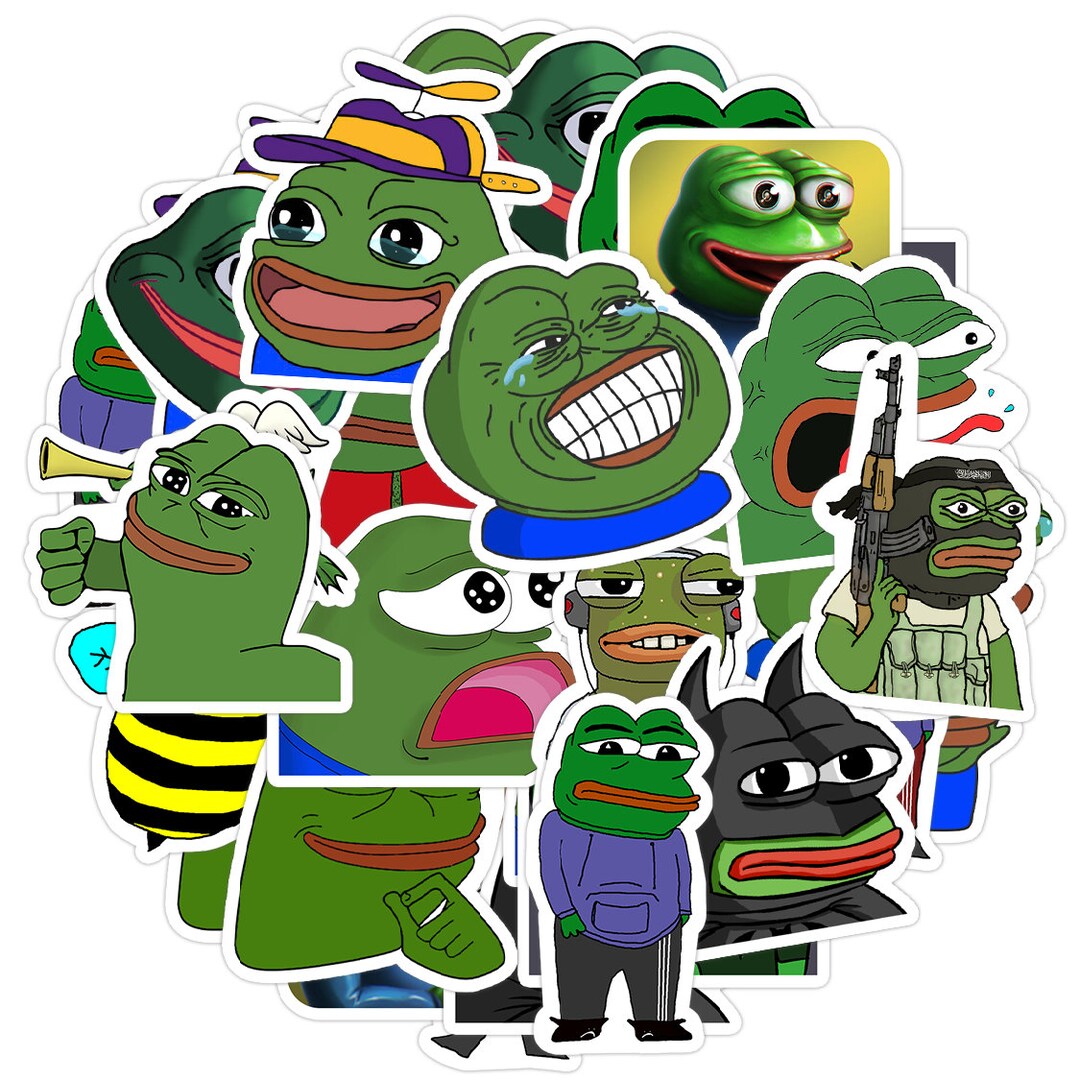 20 Pcs Stickers Pack Funny Frog Meme Sheet Sticker Vinyl Waterproof ...