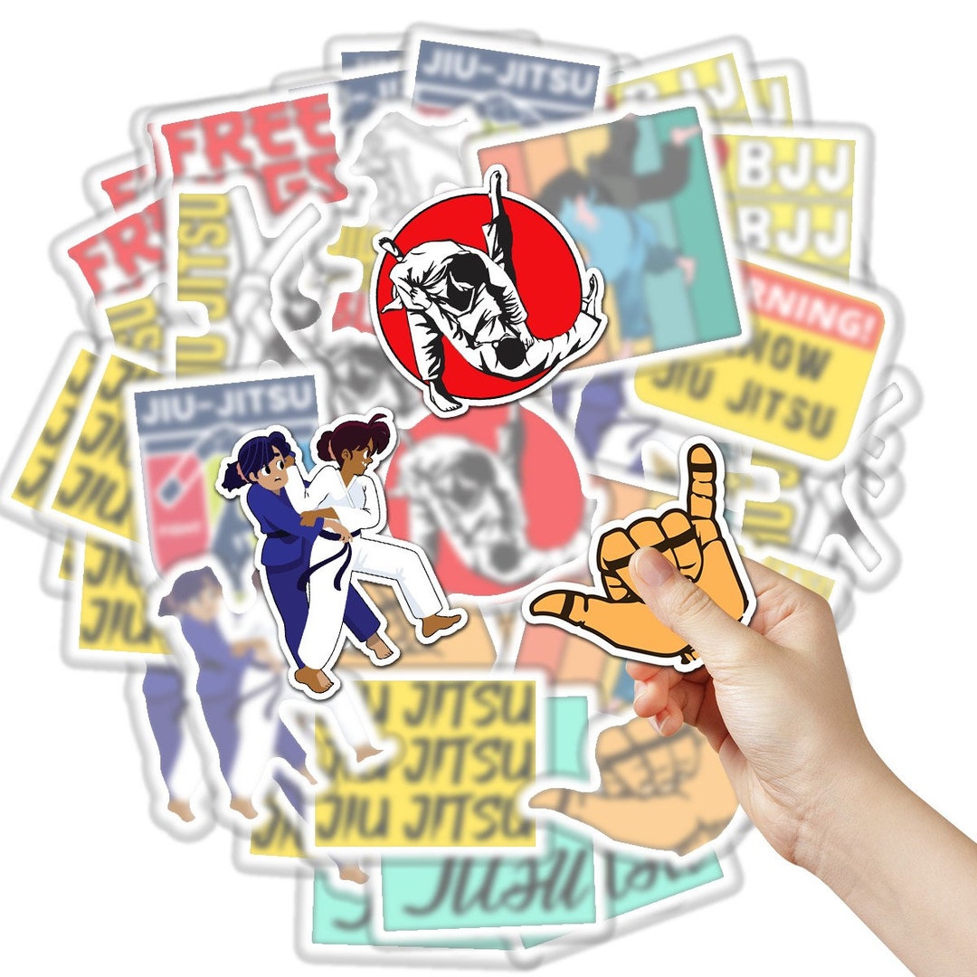 20 Pcs Stickers Pack Jiu Jitsu Sheet Sticker Vinyl Waterproof Decal for ...