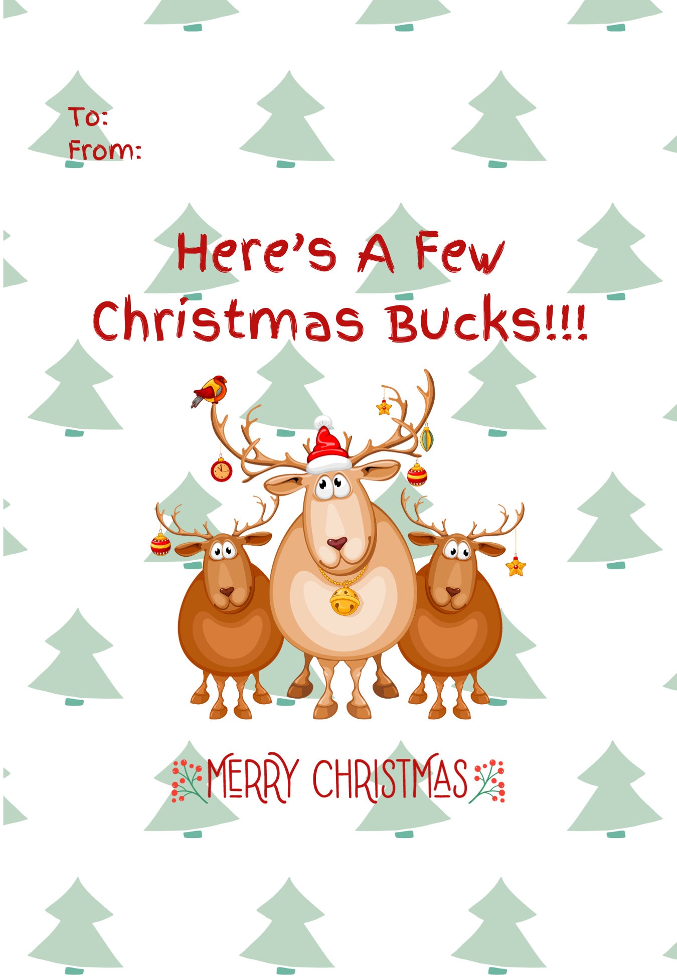 Funny Christmas Money Card Design PNG - Etsy