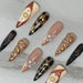 Cleo Sol Inspired Nails/brown Nails/ Neosoul Nails/ 3D Press on Nails ...