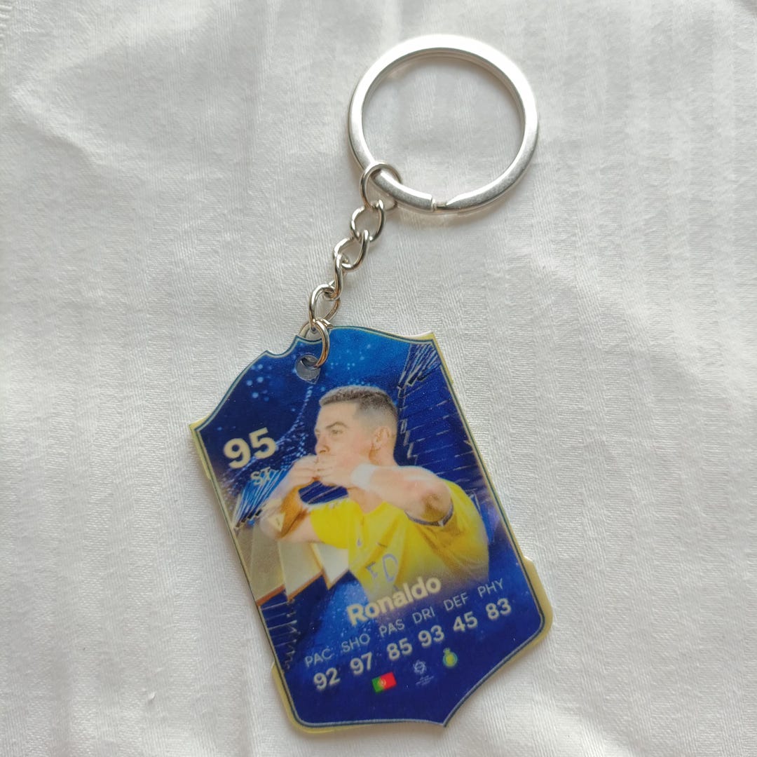 Cristiano Ronaldo Al Nassr 95 ST FC23 Football Card Keychain Keyring - Etsy
