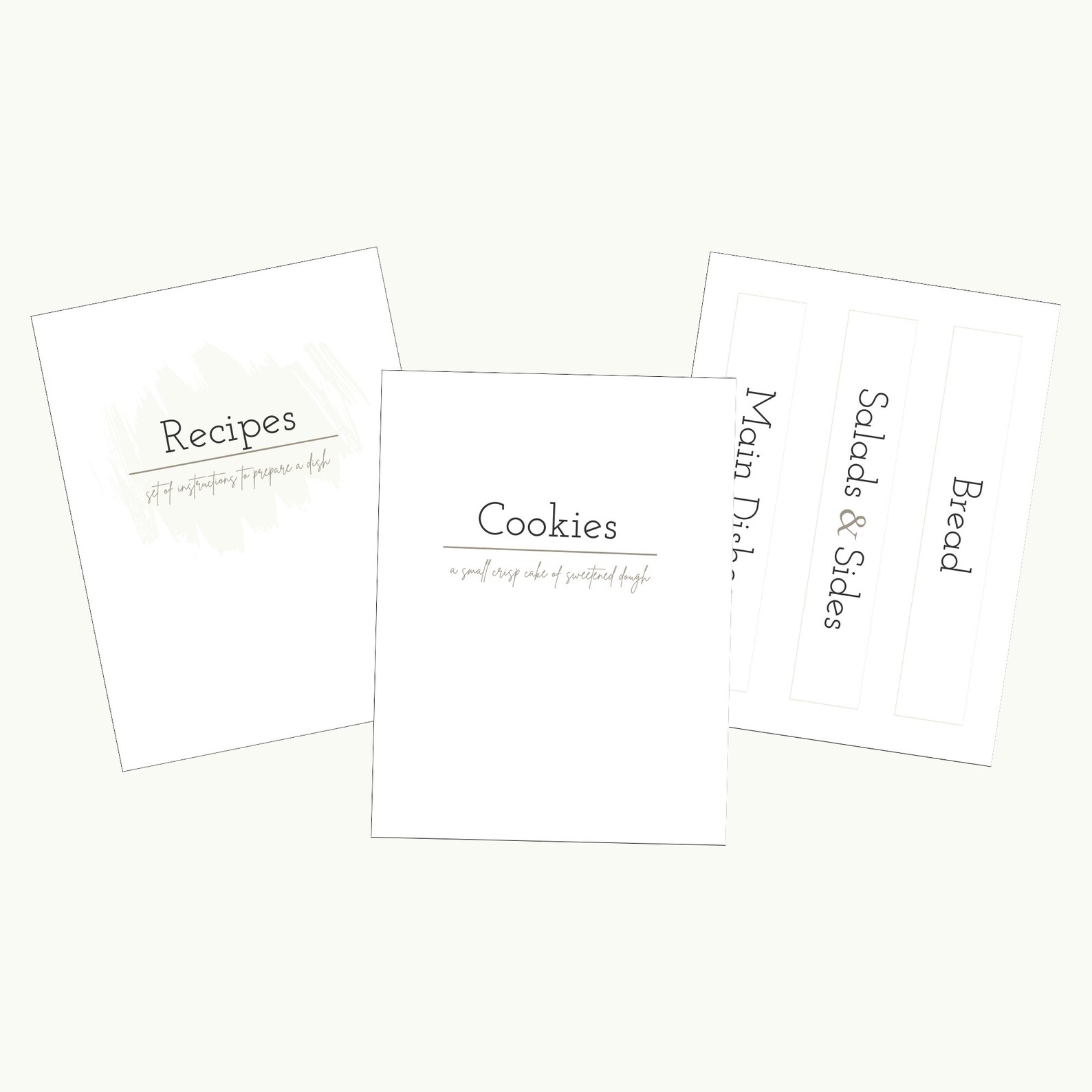 Recipe Organizer Binders Printable PDF - Etsy