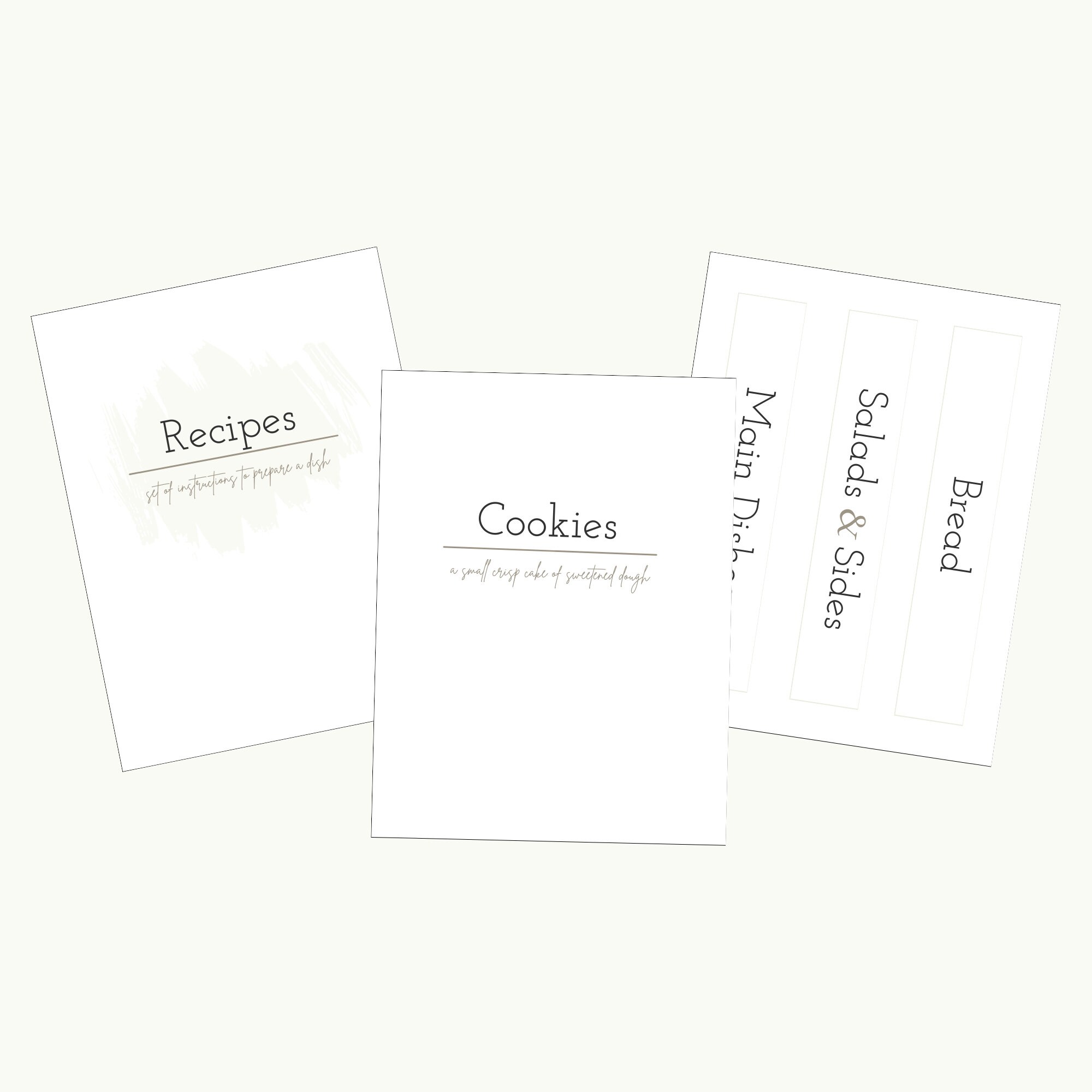 Recipe Organizer Binders Printable PDF - Etsy