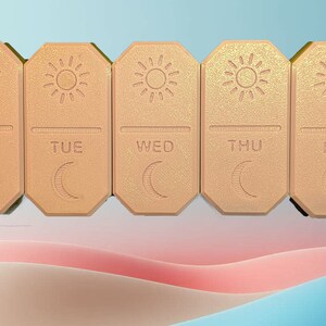 7-day Dual-section Pill Organizer - Colorful, Compact, Daily Medication ...