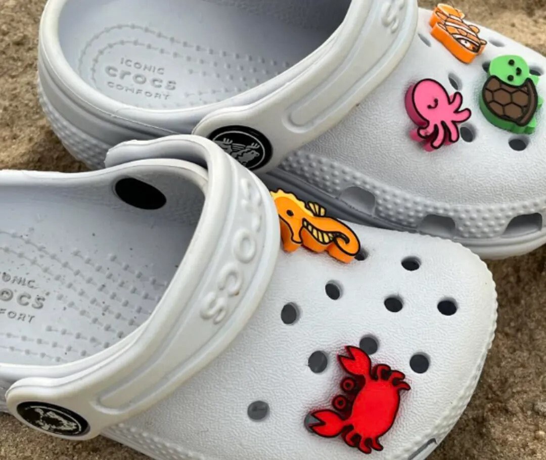 Cute Sea Animal Croc Charms Set Adorable Crab, Turtle, Octopus ...