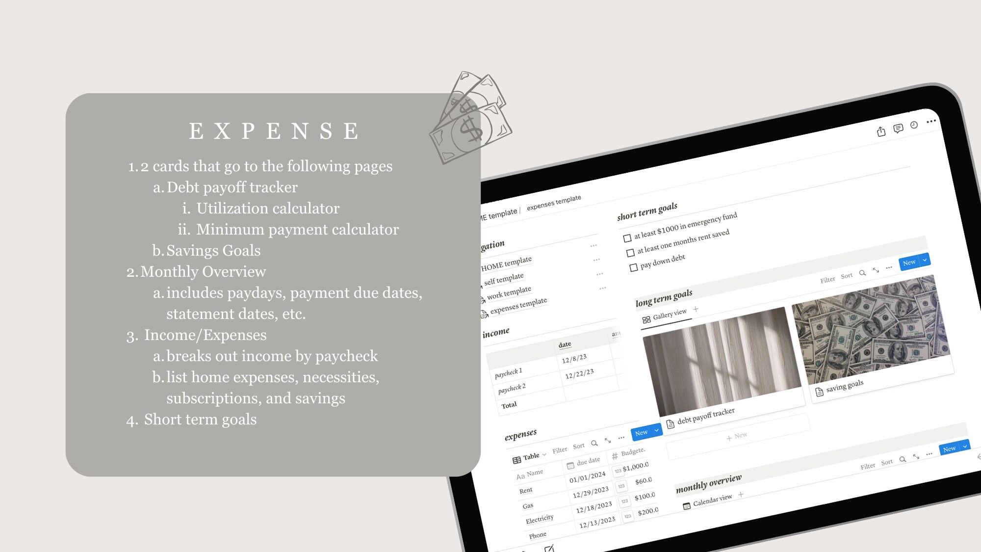 Minimalist Notion Template Aesthetic Productivity Tracker - Etsy