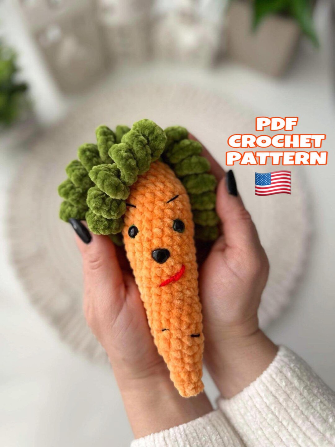 CARROT CROCHET Pattern,amigurumi Carrot Crochet Pattern,easter Carrot ...