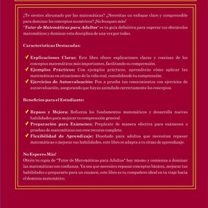 Tutor De Matemáticas Para Adultos - Etsy
