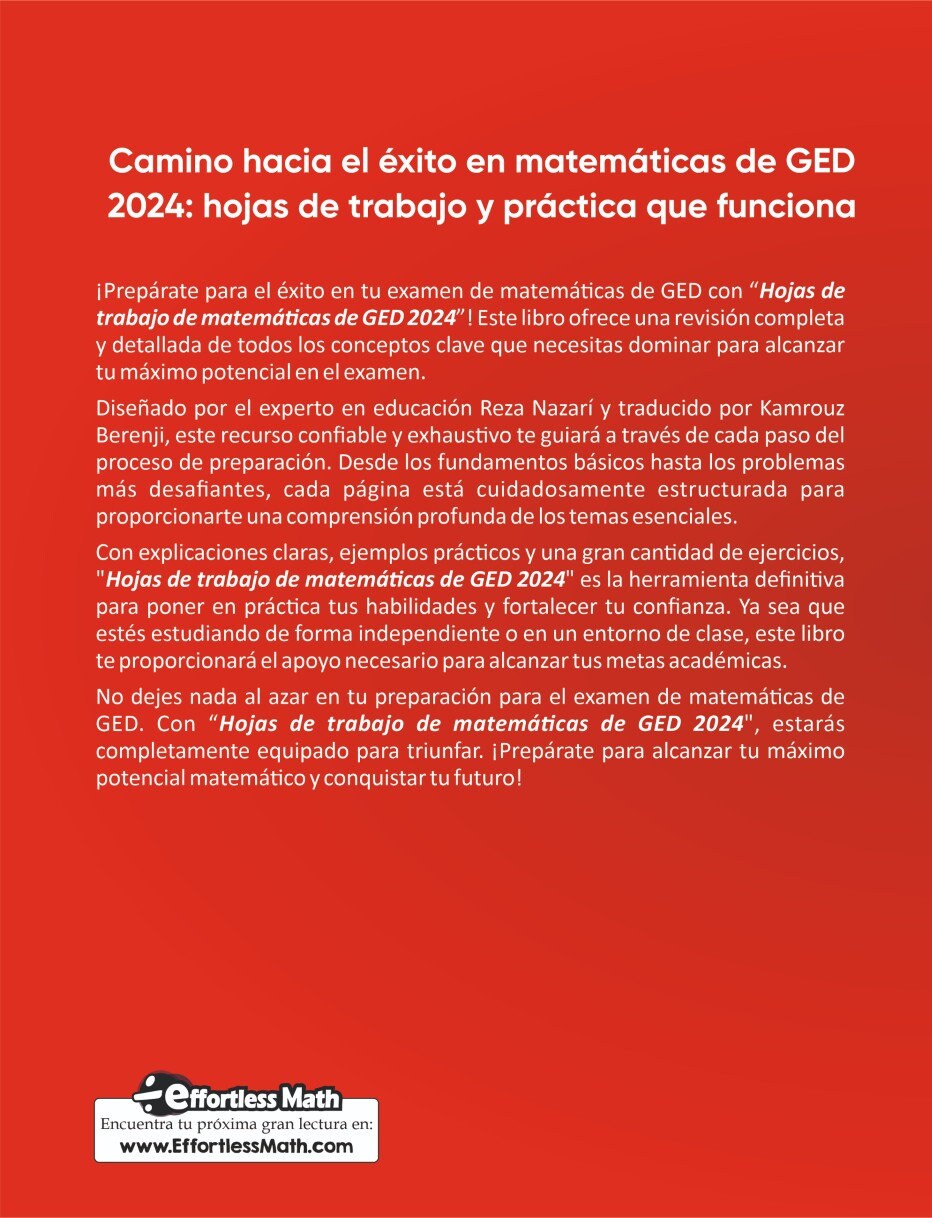 Hojas De Trabajo De Problemas De Matemáticas De Ged