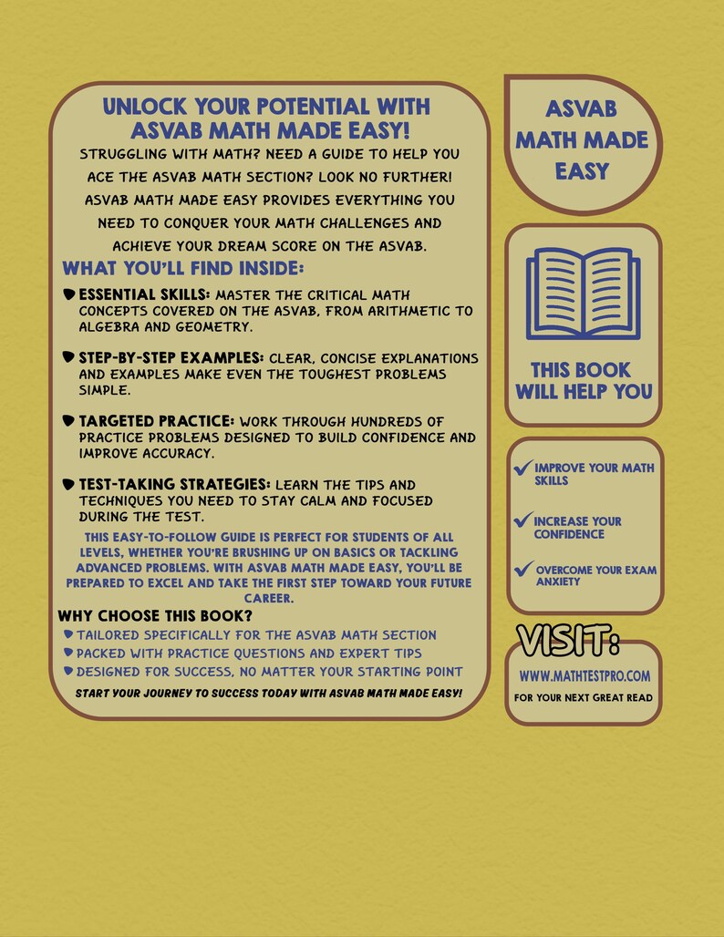 ASVAB Math Made Easy - Etsy