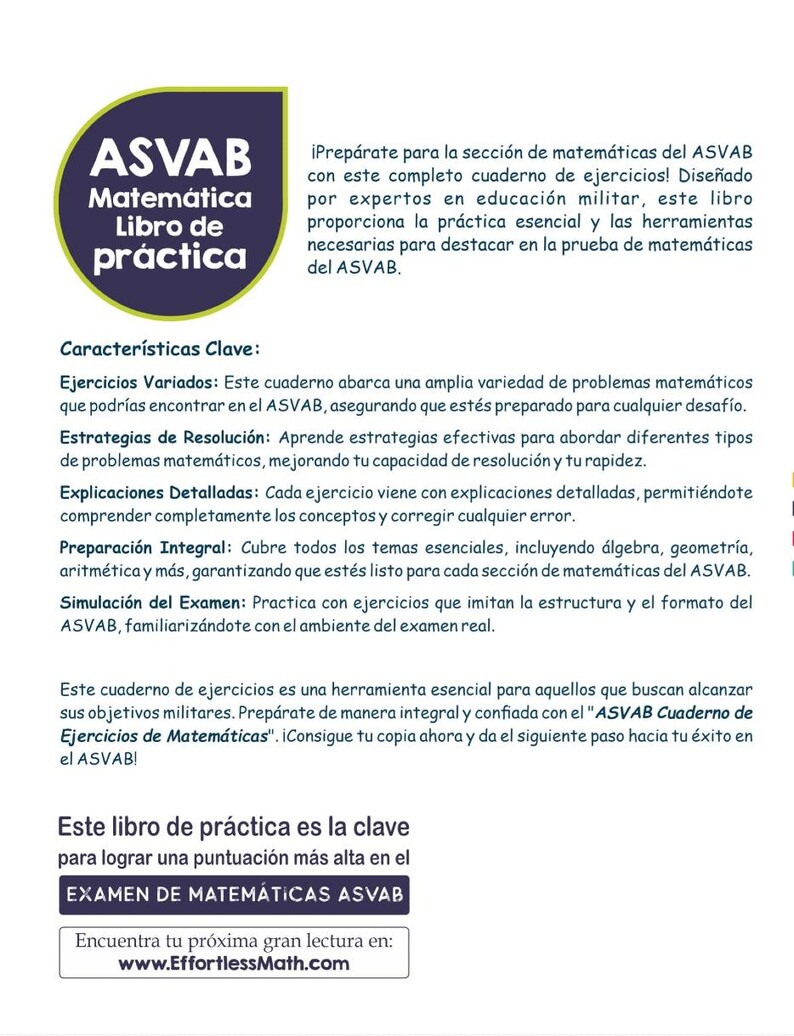 ASVAB Cuaderno De Ejercicios De Matemáticas - Etsy