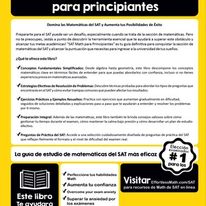 SAT Math Para Principiantes - Etsy
