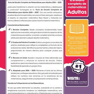 Guía De Estudio Completa De Matemáticas Para Adultos - Etsy