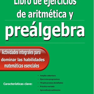 Libro De Ejercicios De Aritmética Y Preálgebra - Etsy