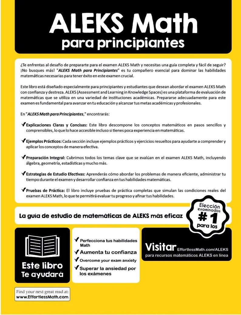 ALEKS Math Para Principiantes - Etsy