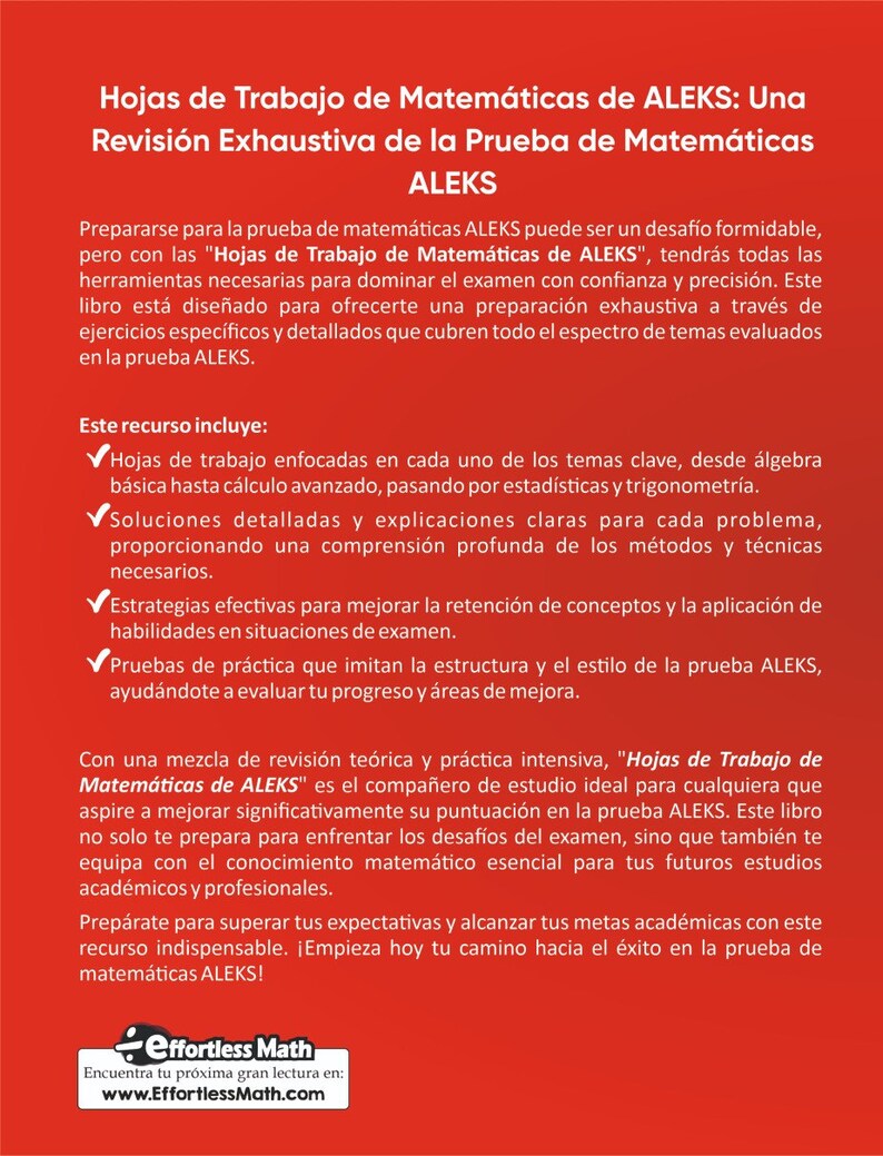 Hojas De Trabajo De Matemáticas De ALEKS - Etsy