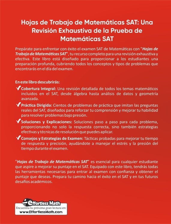 Hoja De Trabajo De Matemáticas Del Sat