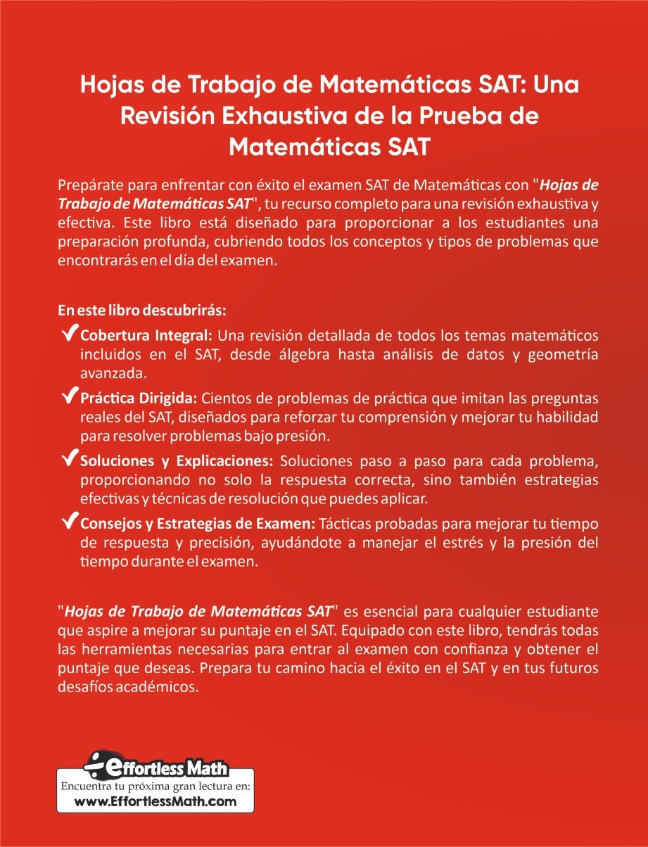 Hojas De Trabajo De Matemáticas SAT - Etsy