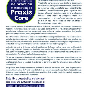 Praxis Libro De Práctica De Matemáticas Básicas De Praxis - Etsy