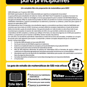 GED Math Para Principiantes Spanish Edition - Etsy