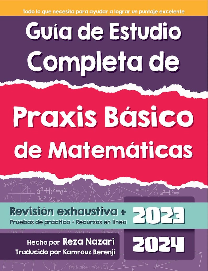 Guía De Estudio Completa De Praxis Básico De Matemáticas - Etsy