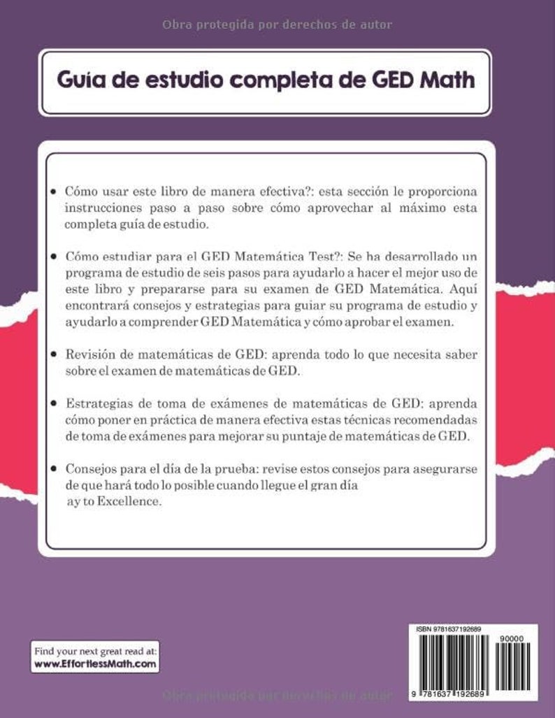 GED Math Study Guide (spanish Edition): Practice Tests & Review 2023 ...