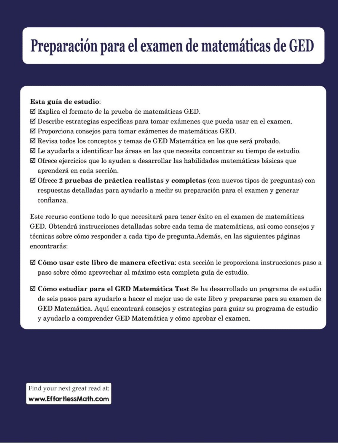 GED Math Exam Prep: Study Guide + 2 Practice Tests (spanish Edition) - Etsy