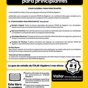 STAAR Algebra I Para Principiantes: La Guía Definitiva Paso a Paso Para ...