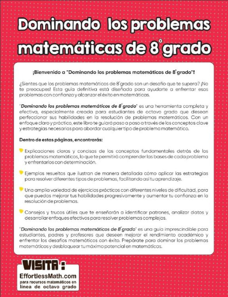 Dominando Los Problemas Matemáticos De 8º Grado - Etsy