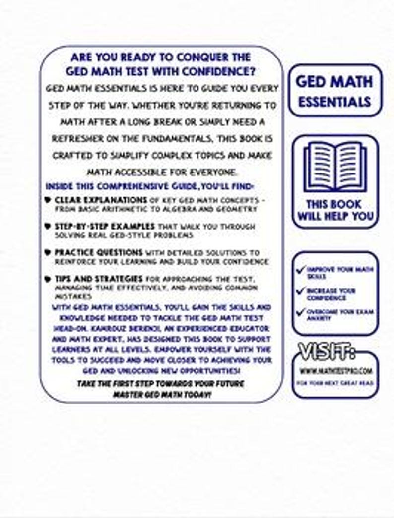GED Math Essentials - Etsy