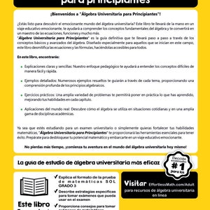 ÁLGEBRA UNIVERSITARIA Para PRINCIPIANTES: La Guía Definitiva Paso a ...