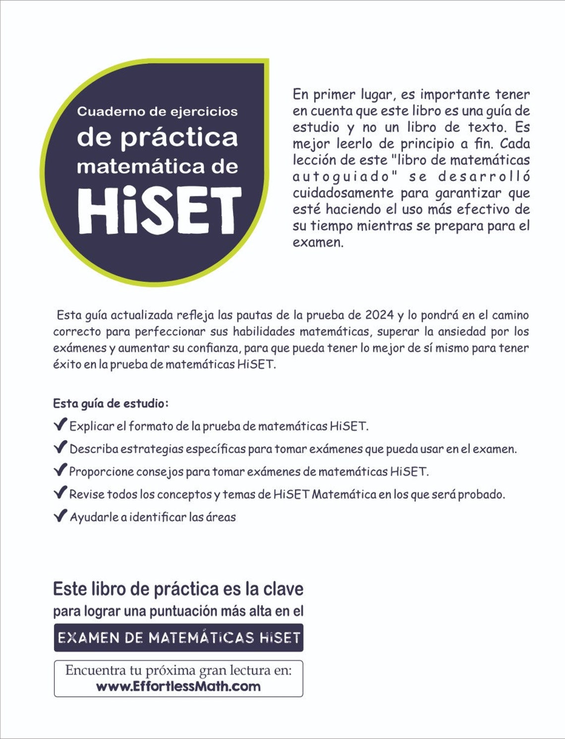 10 Pruebas De Práctica De Matemáticas Hiset Completas - Etsy
