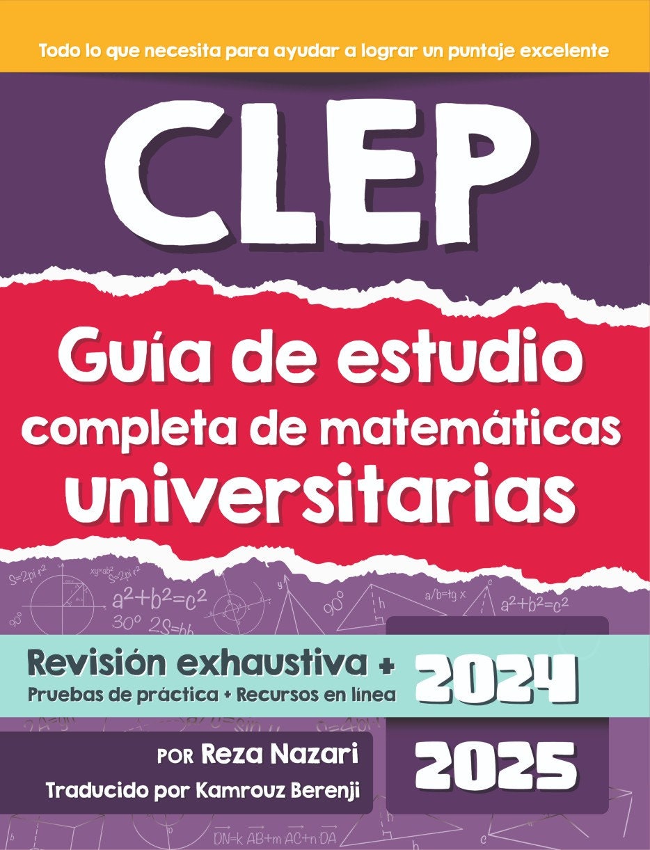 CLEP Guía De Estudio Completa De Matemáticas Universitarias: Revisión ...