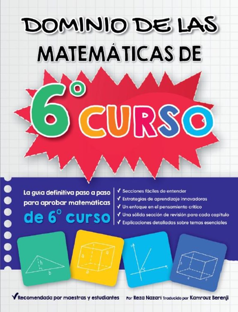 6th Grade Math Workbook: Step-by-step Guide (spanish Edition) - Etsy