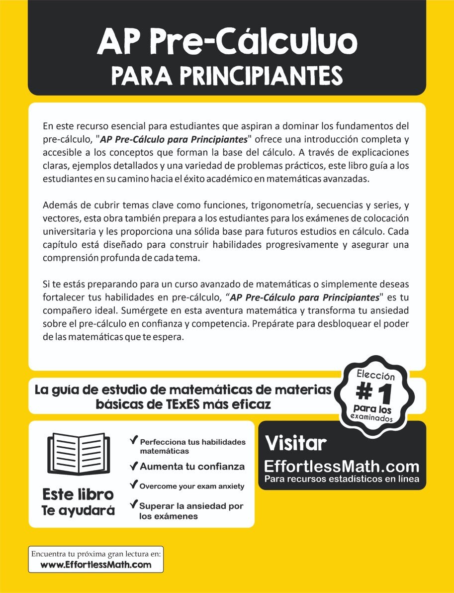 AP Pre-cálculuo PARA PRINCIPIANTES - Etsy
