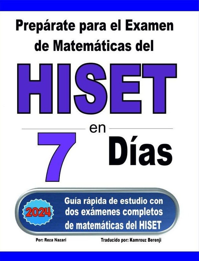 Prepárate Para El Examen De Matemáticas Del HISET En 7 Días - Etsy