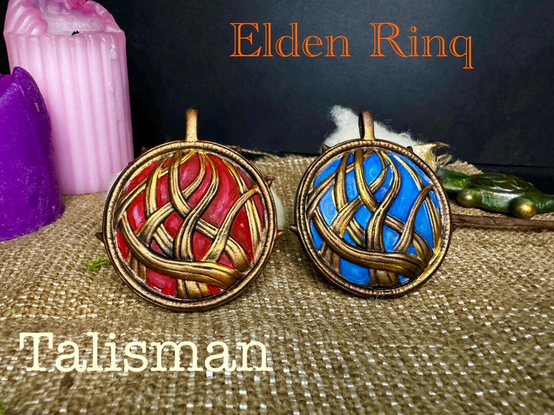 Elden Ring Crimson & Cerulean Seed Talisman Gift for Elden Ring Fan ...