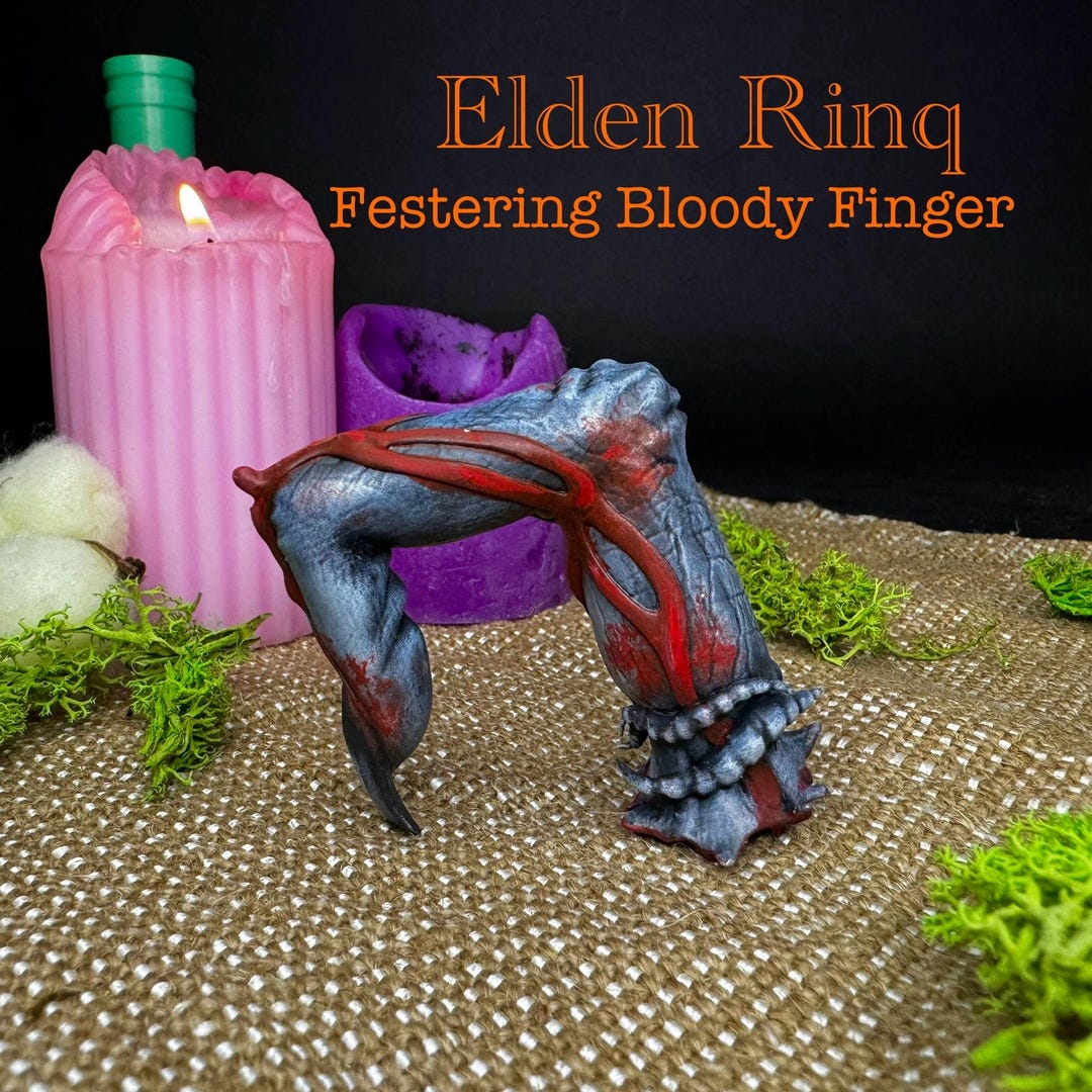 Festering Bloody Finger Elden Ring Gift for Fans Amulet Talisman ...