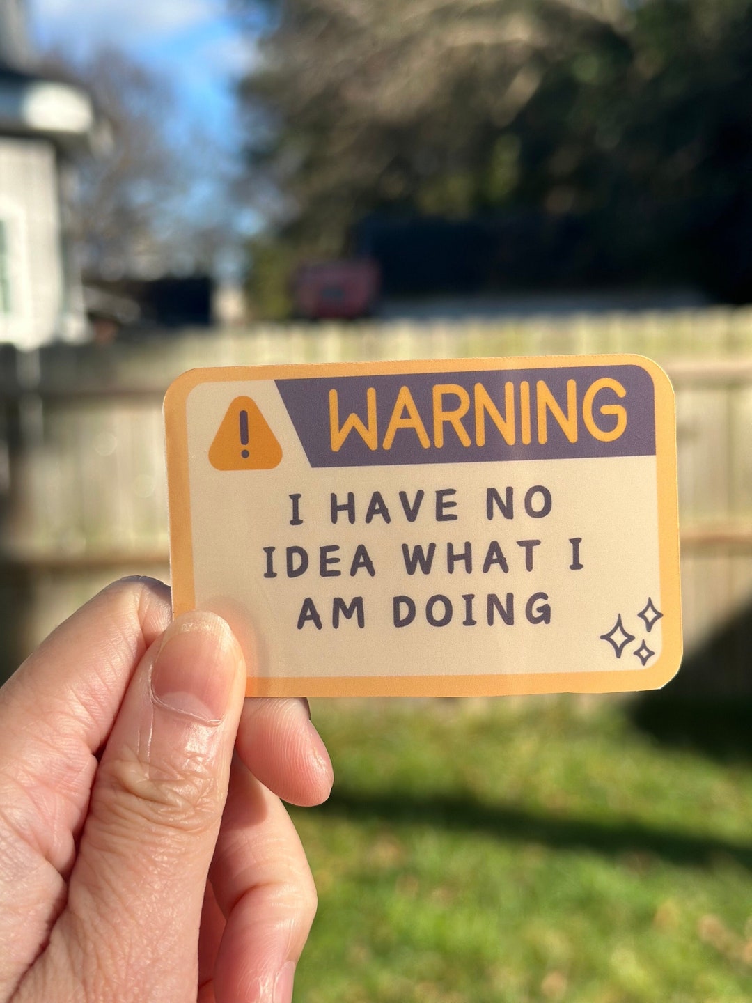 Holographic/glossy Vinyl Sticker I Have No Idea What I Am Doing Meme ...